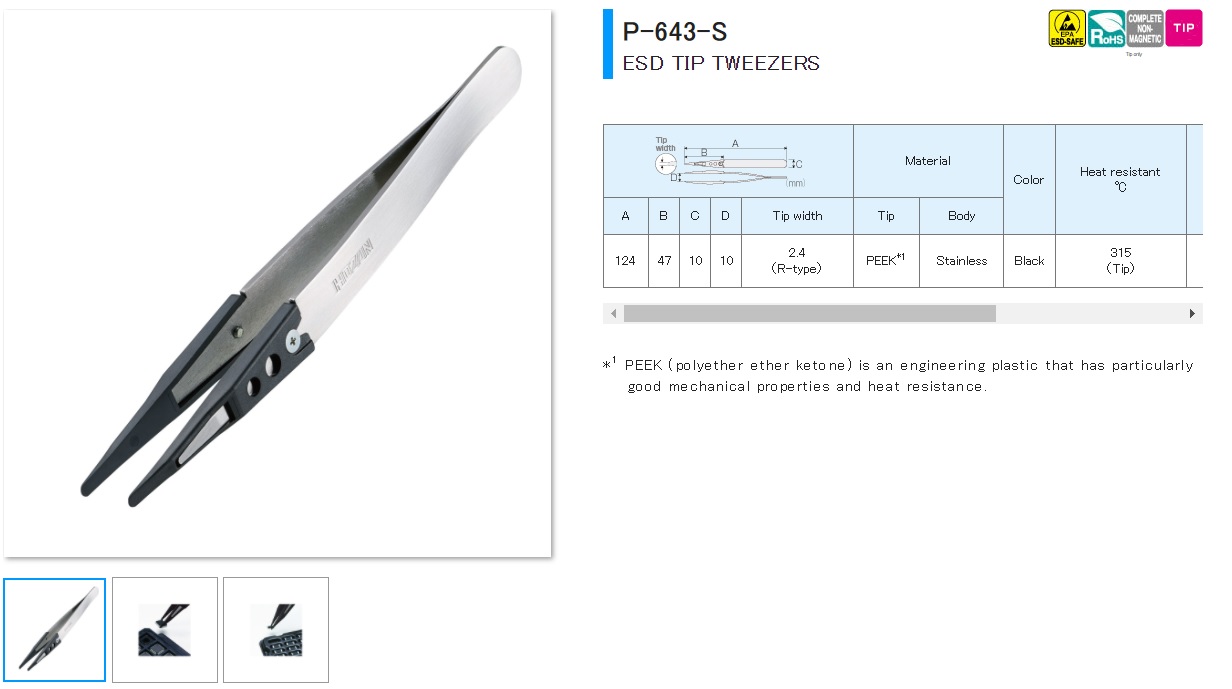 Ichiban Precision Sdn Bhd - Hozan - HOZAN ESD TIP TWEEZERS